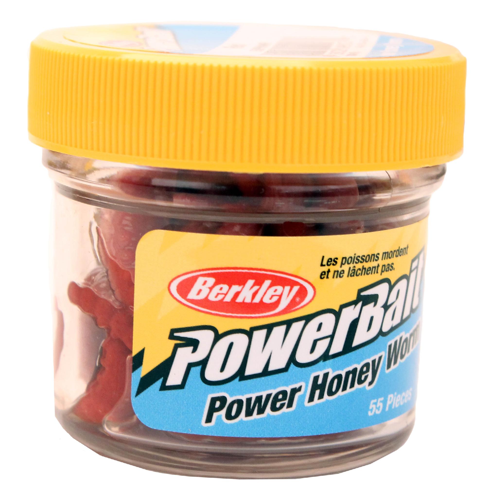 PowerBait Power Honey Worm Soft Bait – 1″ Length, Red, Per 55