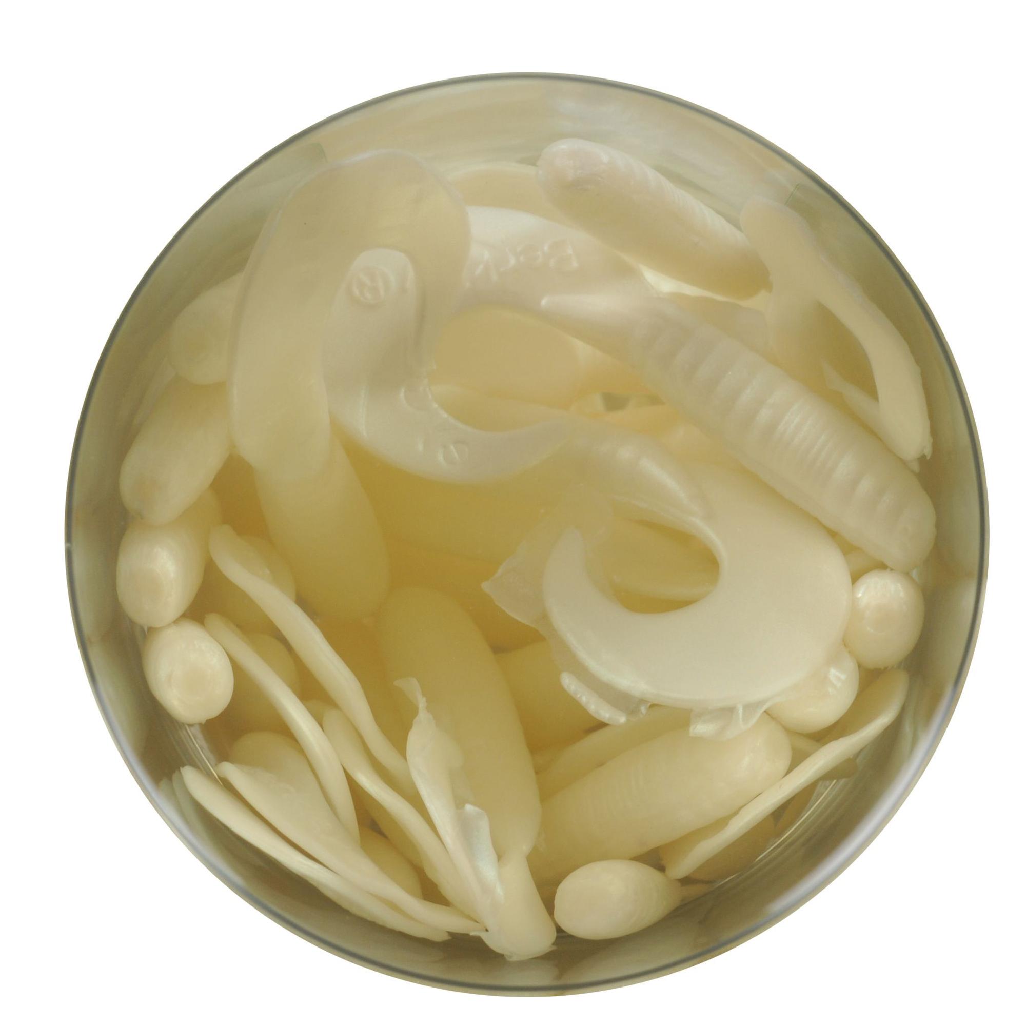 Gulp! Alive! Jigging Grub Soft Bait – 1 1-2″ Length, Pearl White