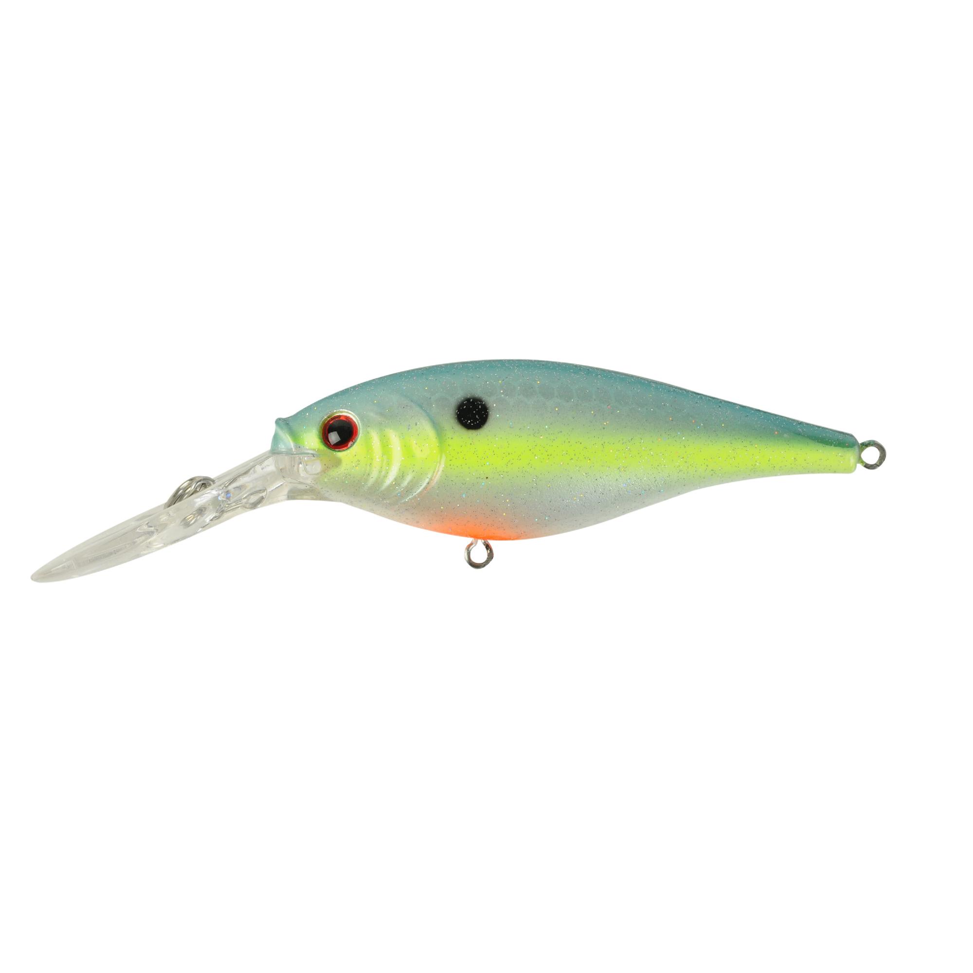 Flicker Shad Hard Bait – 1 1-2″ Length, 6′-8′ Swimming Depth, 2 Hooks ...
