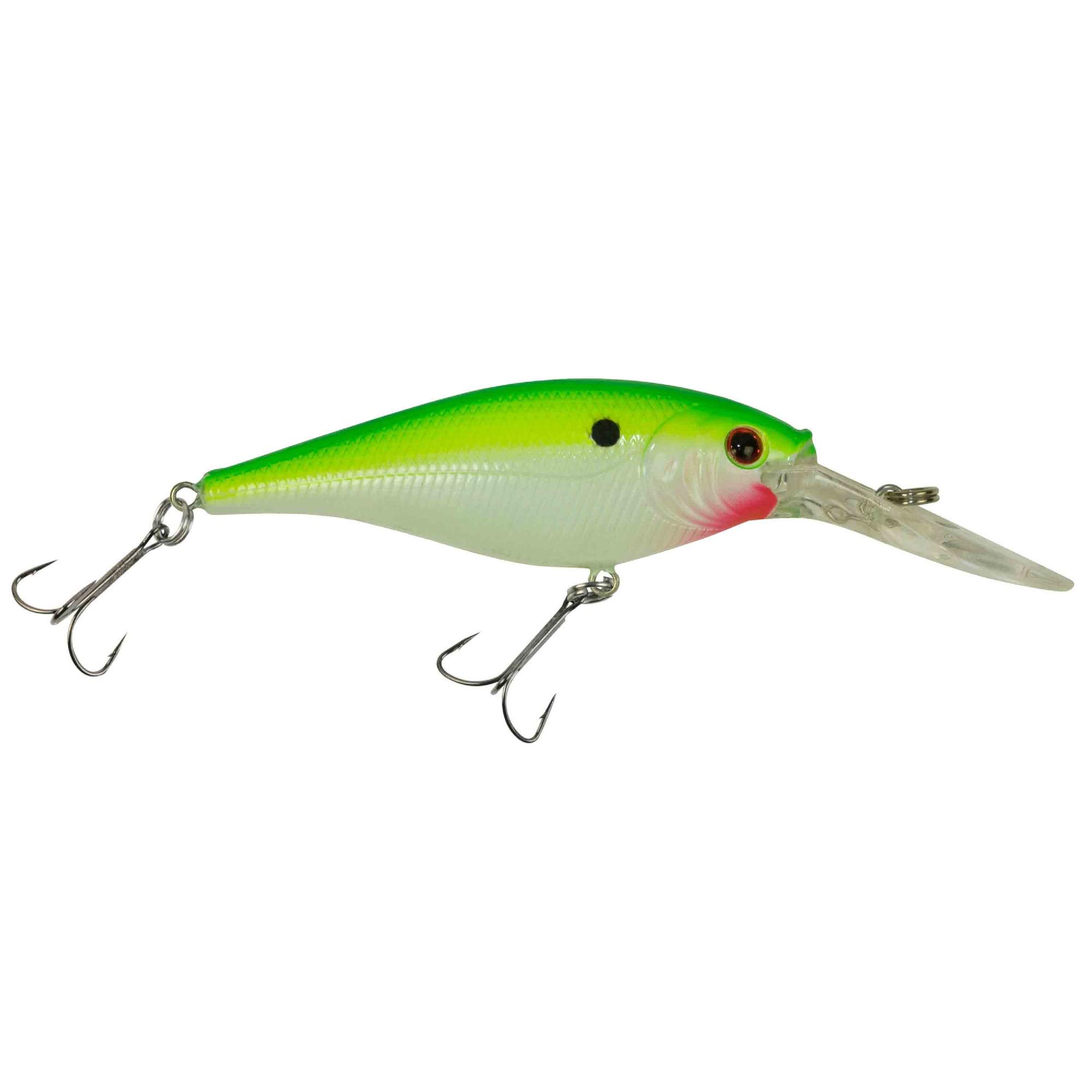 Flicker Shad Hard Bait – 2 1-4″ Length, 10′-12′ Swimming Depth, 2 Hooks ...