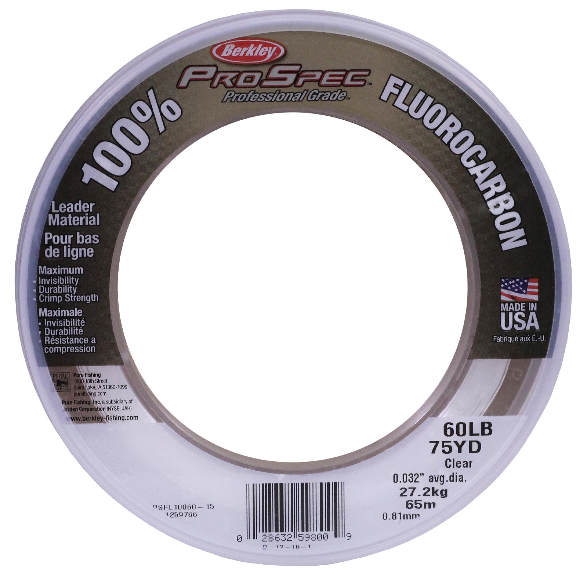 ProSpec 100% Fluorocarbon Leader Mat – 75 Yards, 0.032″ Diameter, 60 ...