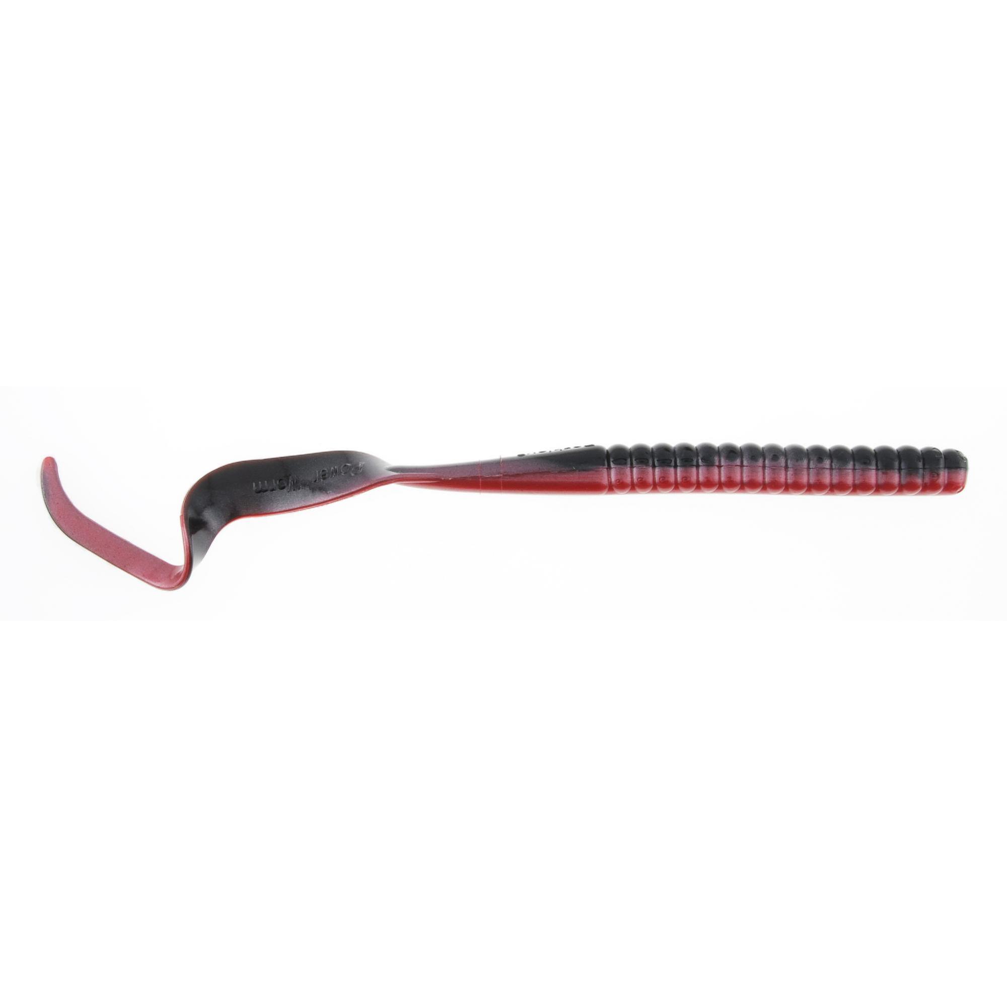 PowerBait Power Worm Soft Bait – 10″ Length, Red Shad, Per 8