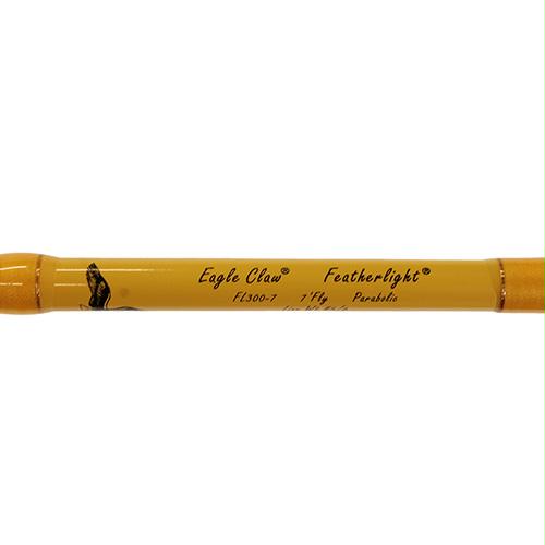 Featherlight Fly Rod – 7′ Length, 2 Piece, 5-6 lbs. Yellow