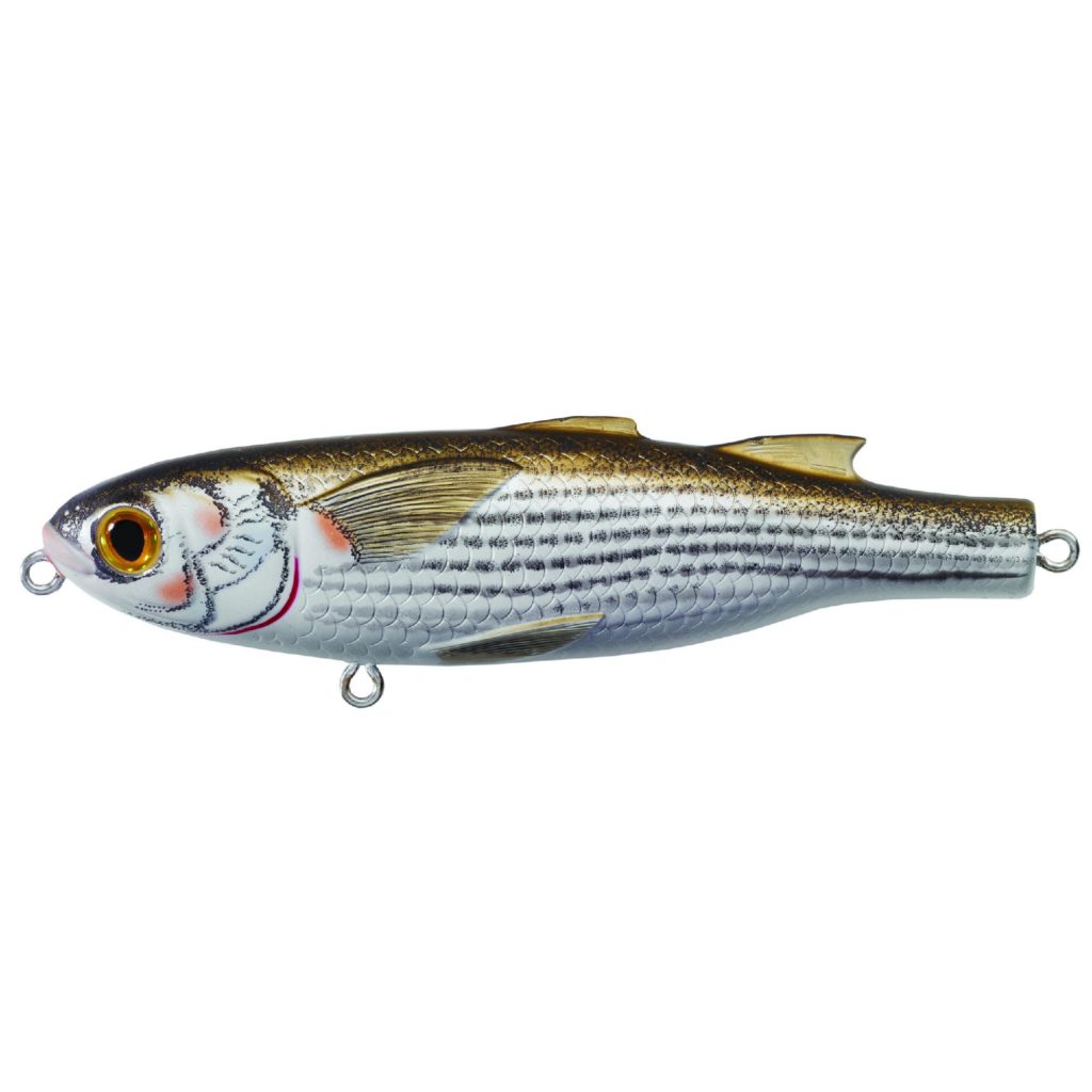Mullet Walking Bait – Saltwater, 4″, #2 Hook, Topwater Depth, Natural-Matte