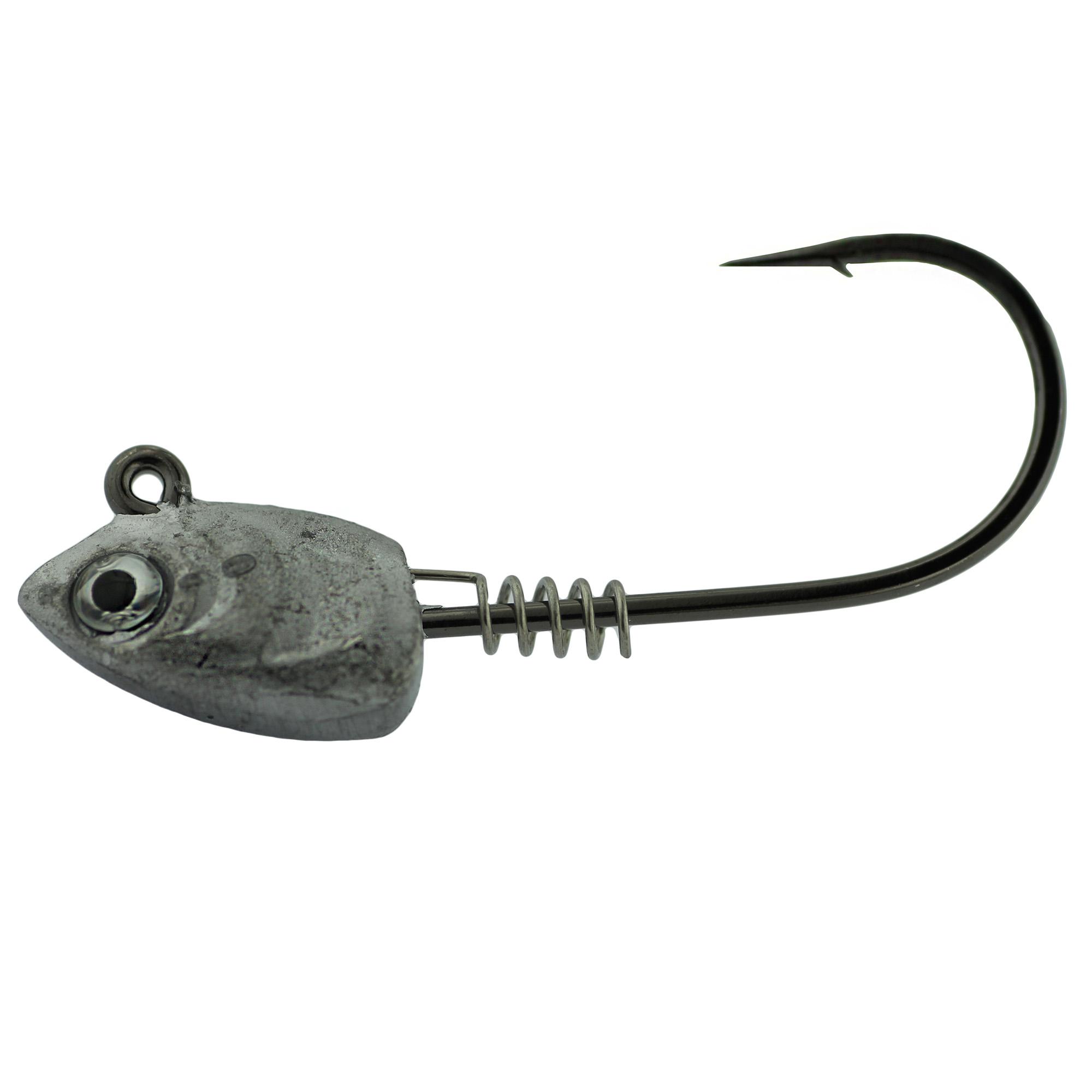 Superline Swim Bait Head Hook – Size 4-0. 3-16 oz, Clear, Per 3