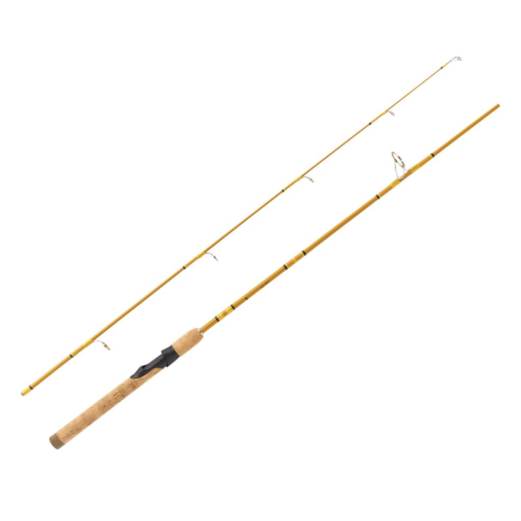 Crafted Glass Spinning Rod – 6′ Length, 2 Piece, Gold Glass, Medium