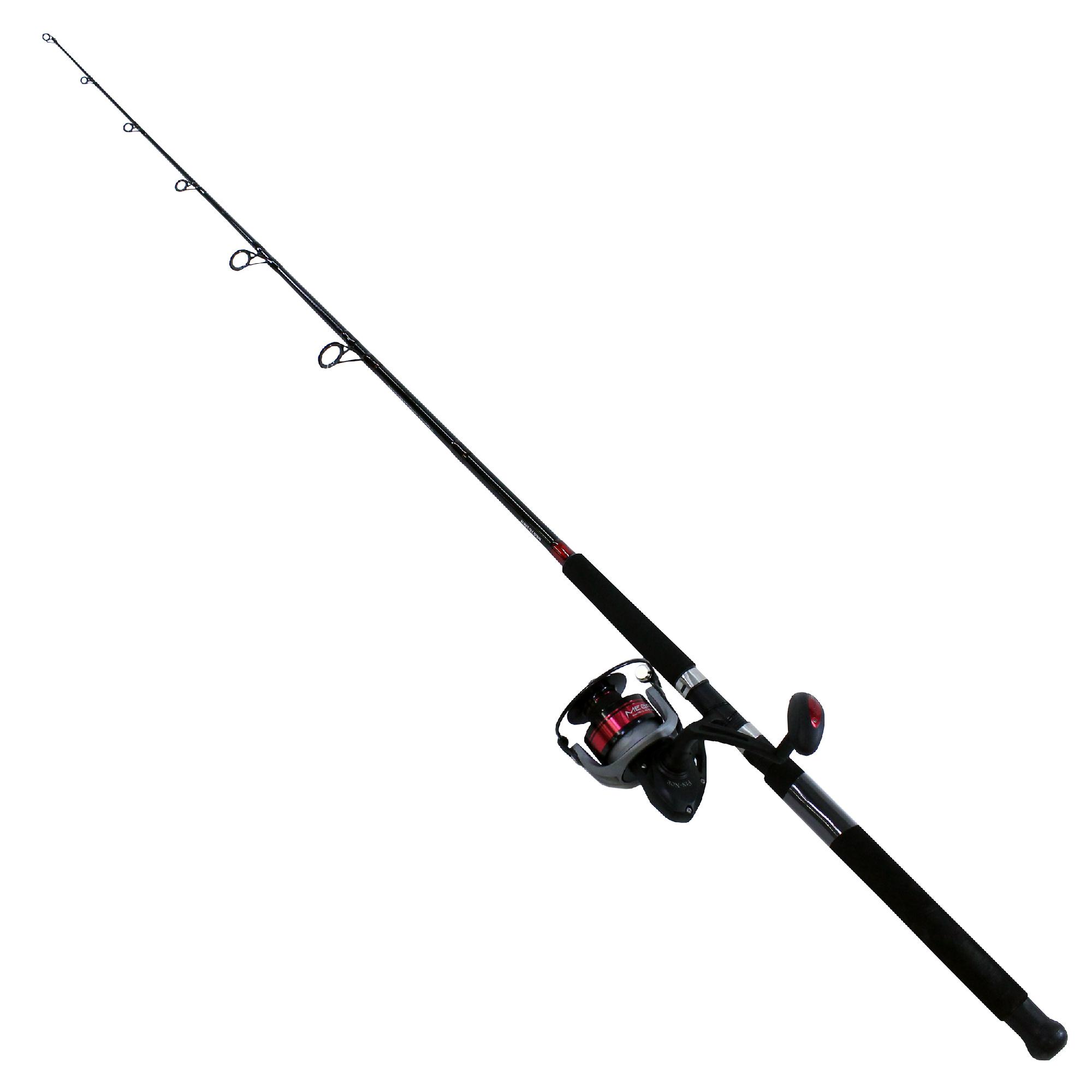 Fin-Nor Mega Lite Spinning Combo, 7′ 1pc Rod, 4.9:1 Gear Ratio