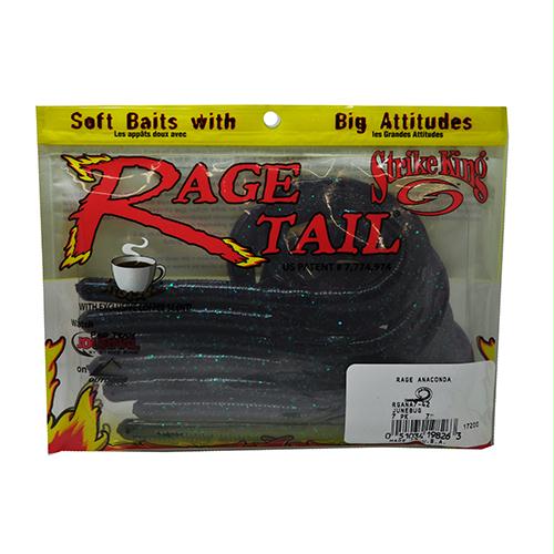 Rage Tail Rage Anaconda Soft Bait Lure – 7″ Body Length, June Bug, Per 7