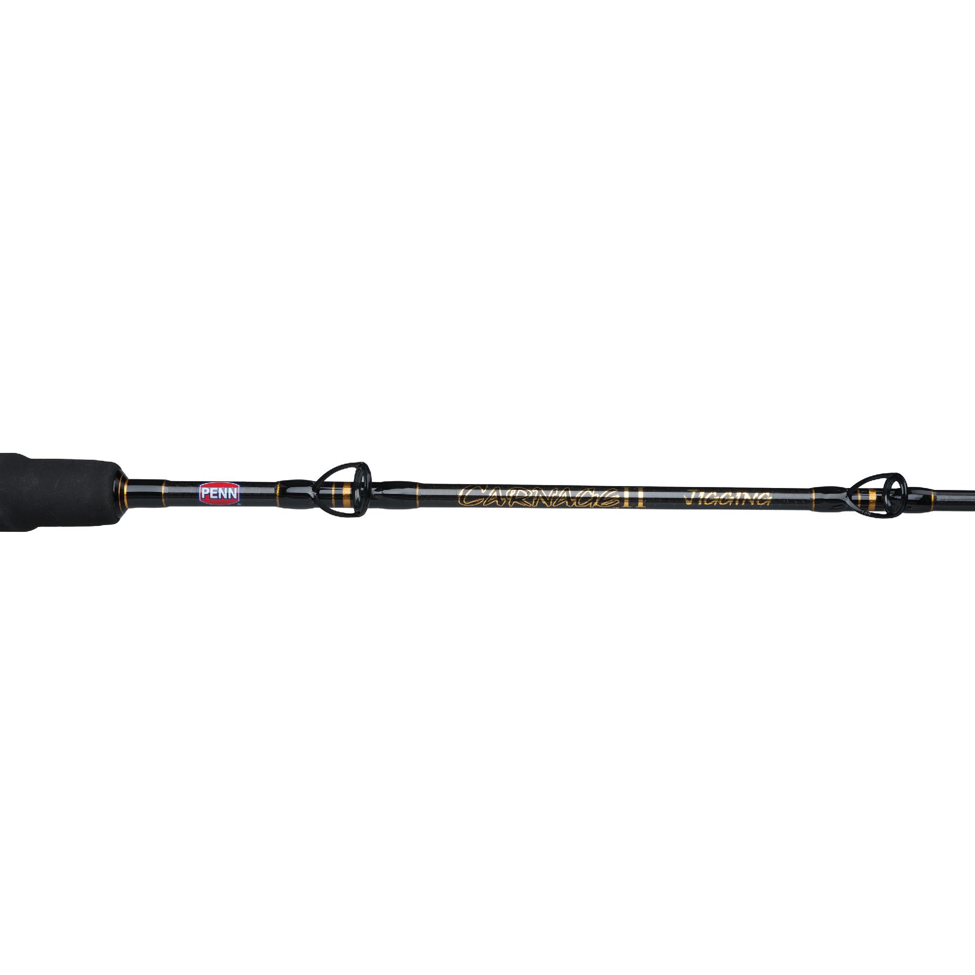 Carnage II Jigging Spinning Rod – 6’4″ 1 Piece Rod, 50-130 lb Line Rate ...