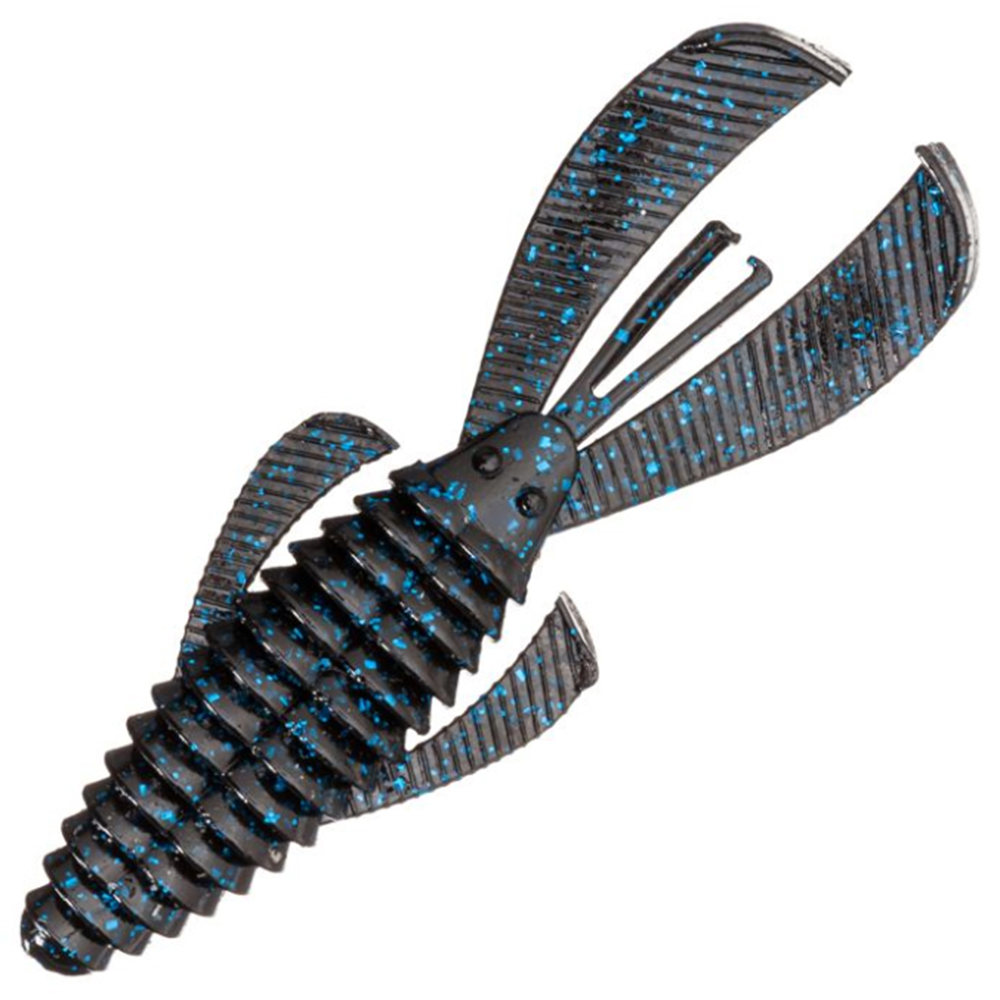 Rage Bug Lure – 4″ Body Length, Black-Blue Flake, Package of 7