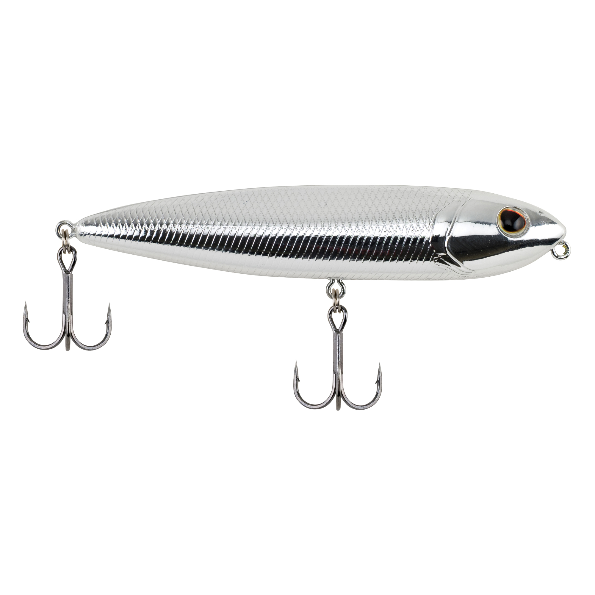 J-Walker 100 Hard Bait – 4″ Length, 1-2 oz, Topwater Depth, Chrome ...